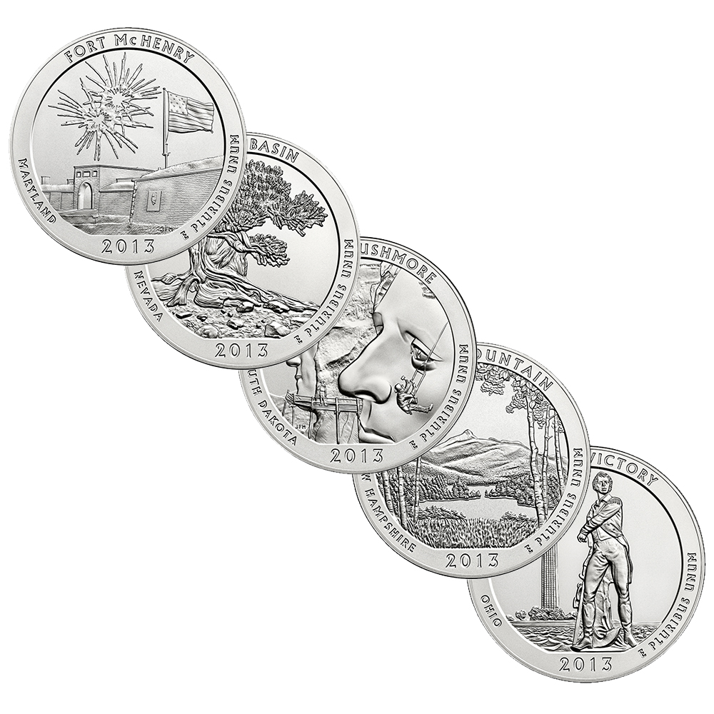 America The Beautiful (ATB) 5 oz Silver Quarter Coins | US Mint Silver