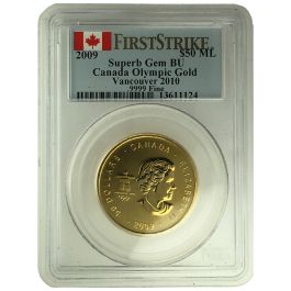 2009 1 oz Canadian Olympic Thunderbird Gold Coin