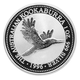 1996 1 oz Australian Kookaburra Silver Coin