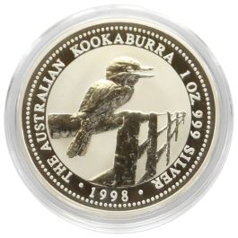 1998 1 oz Australian Kookaburra Silver Coin