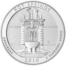 Buy 2010 Hot Springs ATB 5 oz Burnished Silver Coin - America The ...