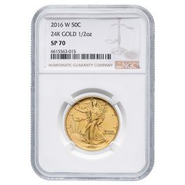 Buy NGC SP-70 2016-W 1/2 oz Walking Liberty Gold Half Dollar Coins | SD ...