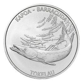 2017 Tokelau 1 oz Hakula Barracuda Silver Coin