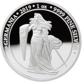 2019 1 oz Germania Proof Silver Coin - 5 Mark | SD Bullion