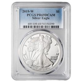 Buy 2019-W PCGS PR-69 1 oz American Silver Eagle Proof Coin | SD Bullion