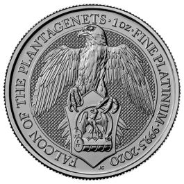 Buy 2020 1 oz Queen’s Beasts White Falcon Platinum Coins - SD Bullion