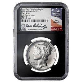 Buy 2020-W Burnished NGC MS-70 First Day of Issue 1 oz American Palladium Eagle Coin - Joel ...
