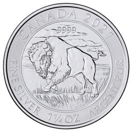 Buy 2021 1.25 oz Canadian Silver Bison Coins | SD Bullion