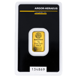 Buy 5 gram Argor-Heraeus Kinebar Gold Bar - Best Prices Online