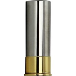 5 oz Silver Bullion Bullet 12 Gauge Shotgun Shell Replica (Gold Plated)