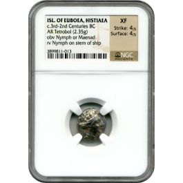 Isle of Euboea, Histiaea AR Tetrobol 3rd-2nd Centuries BC | NGC XF