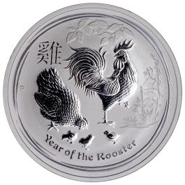 2017 1 Kilo Australian Lunar Series Rooster Silver Coin