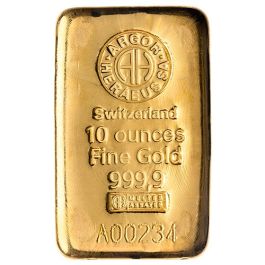 Buy 10 oz Argor-Heraeus Cast Gold Bar at SD Bullion