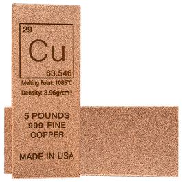 Buy 5 Pound Element Copper Bar - Chalcolithic Metals | SD Bullion