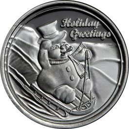 1 oz Frosty the Snowman Silver Round | Doc's Holiday Collection
