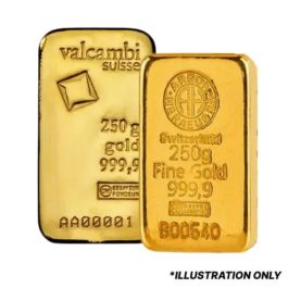 Buy 250 Gram Gold Bars - Design Our Choice - Free Shipping | SD Bullion