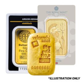 Buy 50 Gram Gold Bars - Design Our Choice | SD Bullion