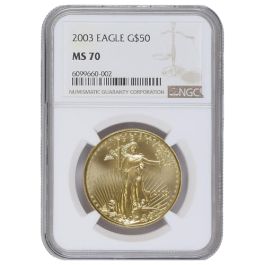 2001 1 oz NGC MS-70 Gold American Eagle - Lowest Prices at SD Bullion