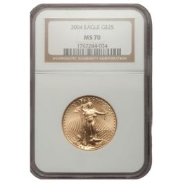Buy 2004 NGC MS-70 1/2 oz American Gold Eagle Coin | SD Bullion