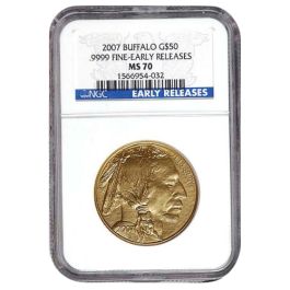 Buy 2007 NGC MS-70 Early Releases 1 oz American Gold Buffalo Coin | SD ...