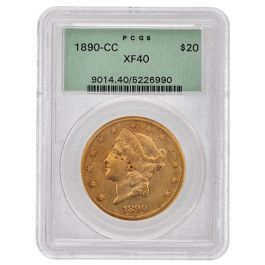 Buy 1890-CC PCGS XF-40 $20 Liberty Double Eagle Gold Coin | SD Bullion