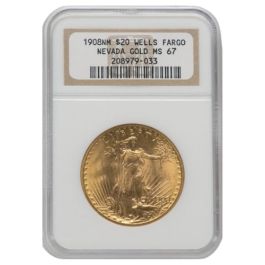 Buy 1908 NGC MS-67 $20 St. Gaudens Double Eagle Gold Coin - No Motto ...