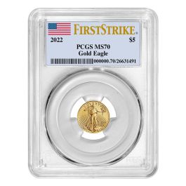 Buy 2022 1/10 oz PCGS MS-70 FS American Gold Eagle Coin | SD Bullion