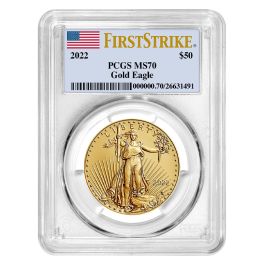 Buy 2022 1 oz PCGS MS-70 FS American Gold Eagle Coin | SD Bullion