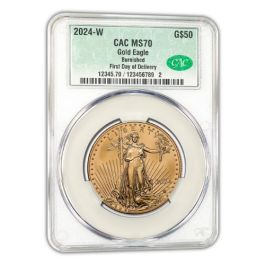 Buy 2024-W CAC MS-70 First Day Of Delivery 1 oz American Gold Eagle ...