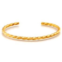 Buy 1 oz Nebü 24K Gold Bullion Twist Bangle | SD Bullion