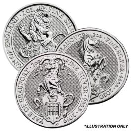 2 oz The Queen’s Beast Silver Coin - Design Our Choice Fast Shipping