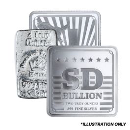 Buy 2 oz Silver Bars - Design Our Choice | SD Bullion
