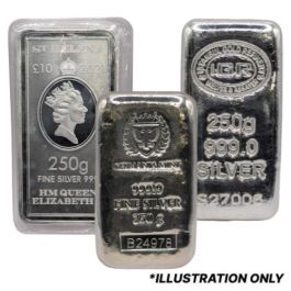 250 Gram Silver Bar - Design Our Choice Fast Shipping