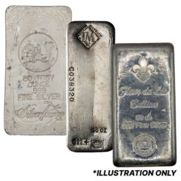 Buy 50 oz Silver Bar - Design Our Choice | SD Bullion