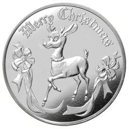 Buy 2025 1 oz Rudolph Silver Rounds | SD Bullion