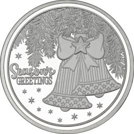 2018 1 oz Holiday Bells Silver Round | Christmas Silver Bullion