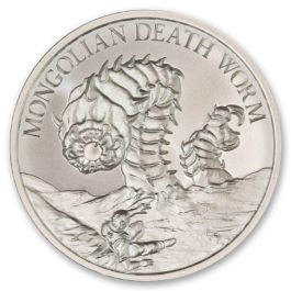 Buy 2023 1 oz Mongolian Death Worm Silver Rounds | SD Bullion