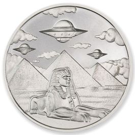 Buy 1 oz UFOs Over the Pyramids Silver Round | SD Bullion