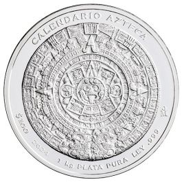 Buy 2024 1 Kilo Mexican Aztec Calendar Silver Coin | SD Bullion