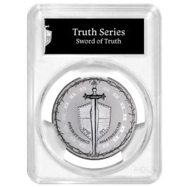 2024 PCGS MS-70 First Strikes 5 oz Sword of Truth High Relief Silver Coin
