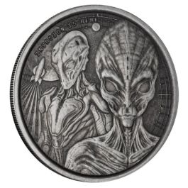 Buy 2023 1 oz Invasion is Here Proof Antique Silver Coins - Alien ...