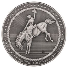 Buy 1 oz Scottsdale Mint Cowboy Antique Silver Round | SD Bullion
