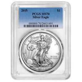 Buy 2015 PCGS MS-70 1 oz American Silver Eagle Coin | SD Bullion