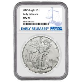 Buy 2025 NGC MS-70 Early Release 1 oz American Silver Eagle Coin | SD ...