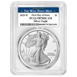Buy 2025-W PCGS PR-70 First Day of Issue 1 oz American Silver Eagle ...