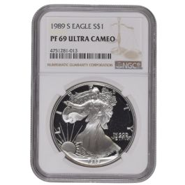 Buy 1989-S NGC PF-69 1 oz American Silver Eagle Proof Coin