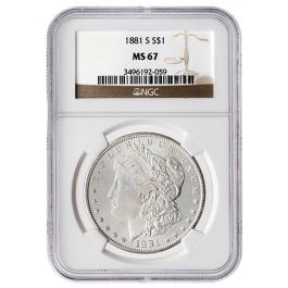 1881-S NGC MS-67 Morgan Silver Dollar Coin Free Shipping