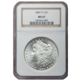 Buy 1884-CC NGC MS-67 Morgan Silver Dollar Coin | SD Bullion